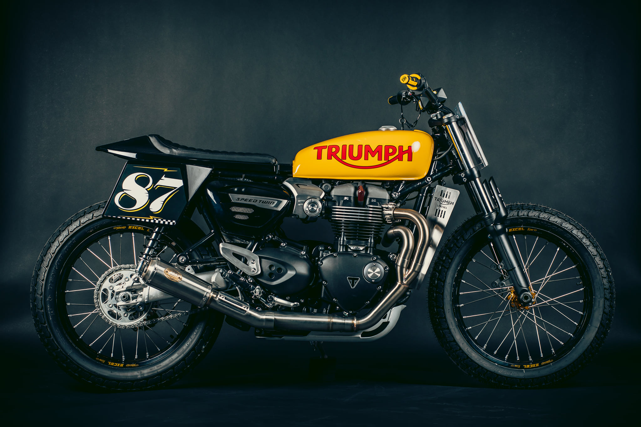 TRIUMPH SPEED TWIN FLAT TRACK PROJECT - RocketGarage - Cafe Racer Magazine