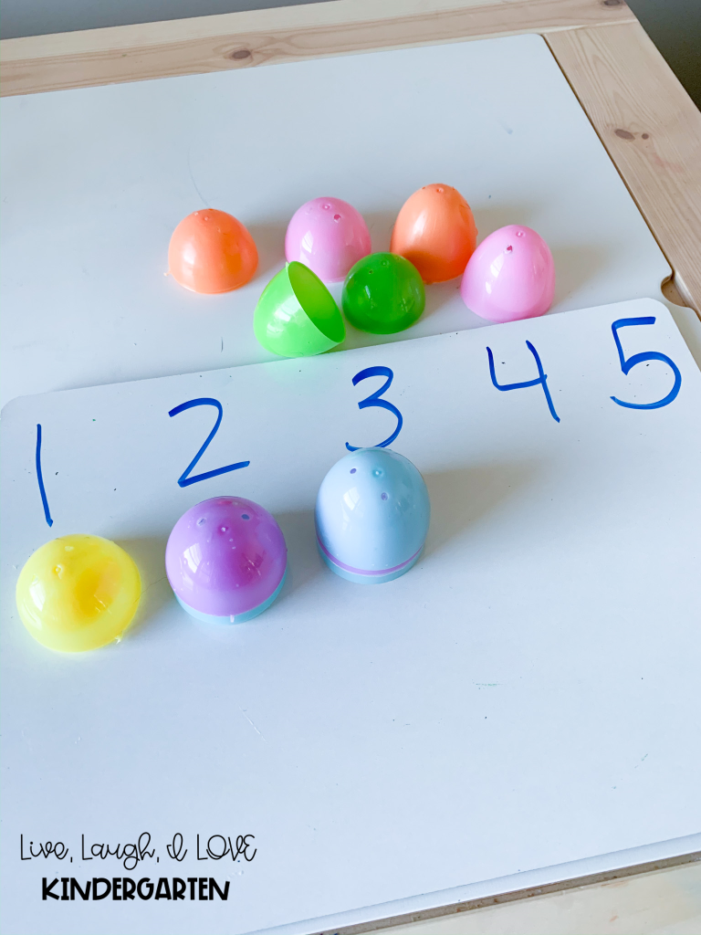 Easter Egg Stacking: I wrote numbers on and we stacked the eggs to ...