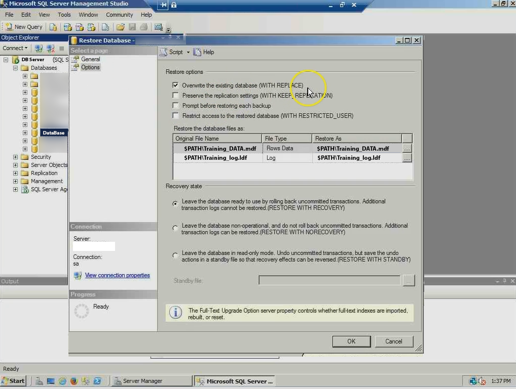 The OptionKey Blog: How to update a Horizon ILS Training Database