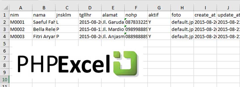 Export Data Ke Excel Dengan Php Mysql Dan Library Phpexcel Batekom