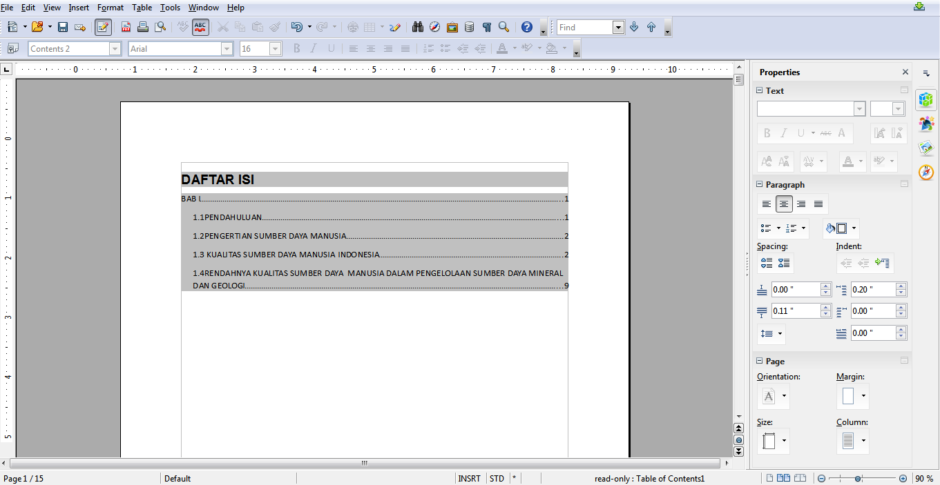Cara Membuat Daftar Gambar / Tabel Pada Apache OpenOffice - bagus3d
