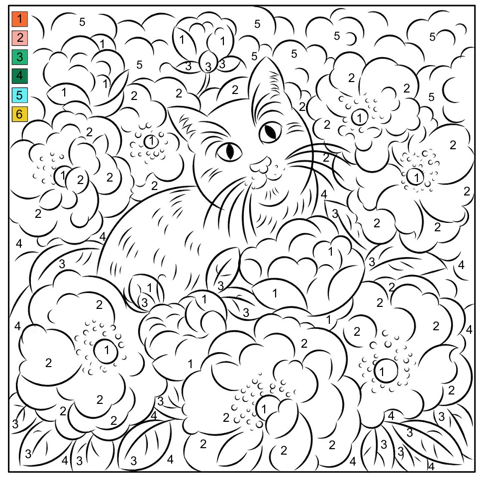 Nicole's Free Coloring Pages: COLOR BY NUMBER