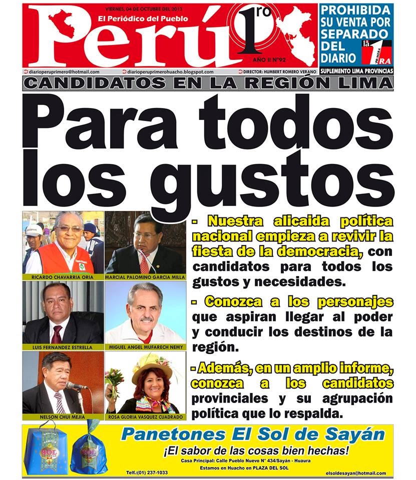 EDICIÓN PERÚ PRIMERO - 04-10-2013