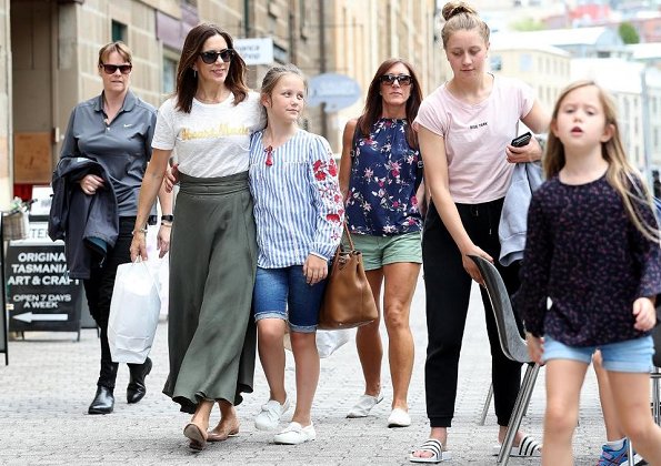 Princess Mary shopped at Salamanca with her children