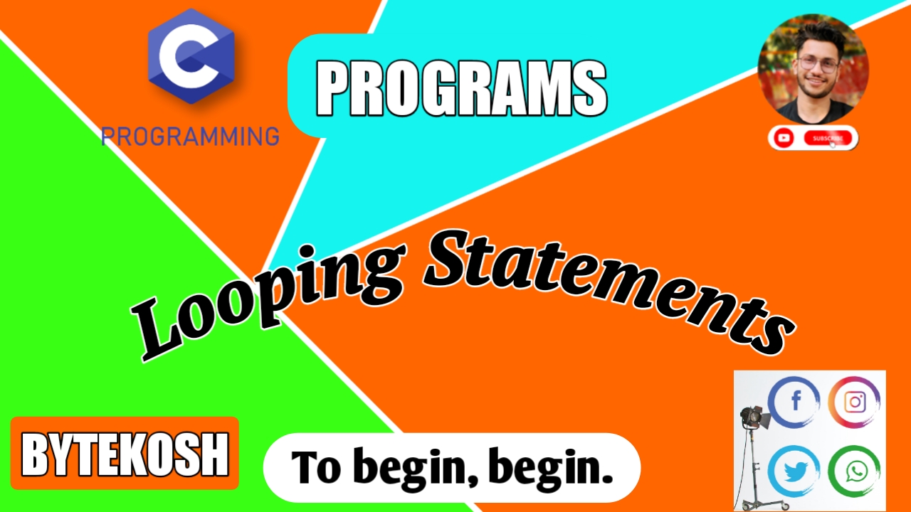 Programs with Iterative or Looping Statements in C-language