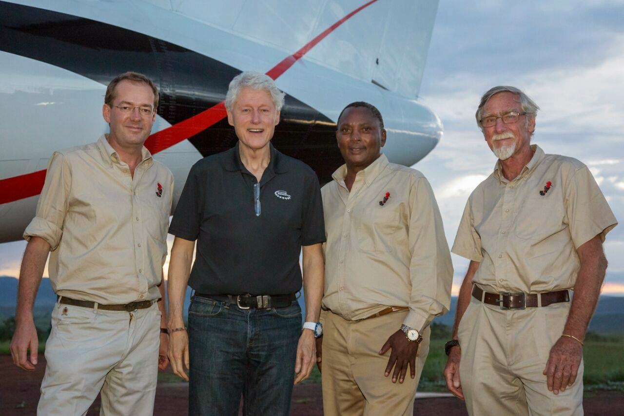 U.S President Bill Clinton on the first leg of his tour of The Clinton ...