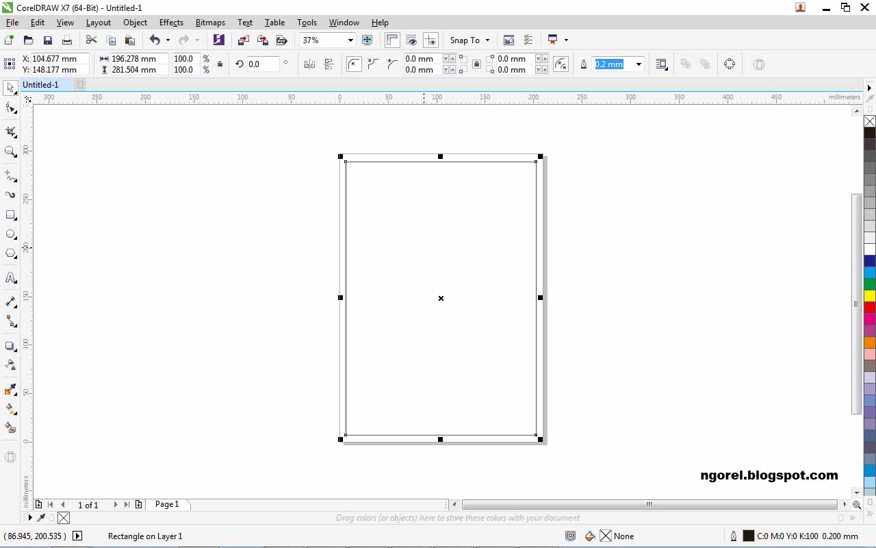 Tutorial Corel Draw Basic Membuat Kotak / Rectangle Secara Otomatis ...