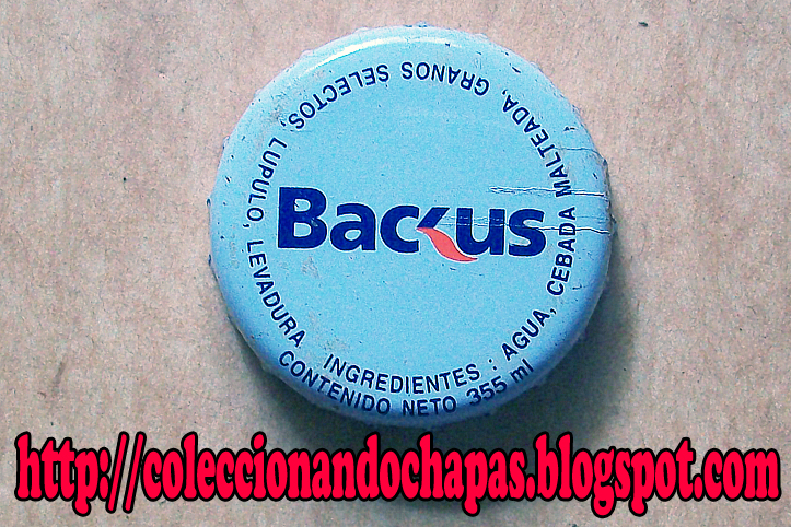 Chapas del Perú: Cerveza Cristal Versión Backus Blanca - Perú