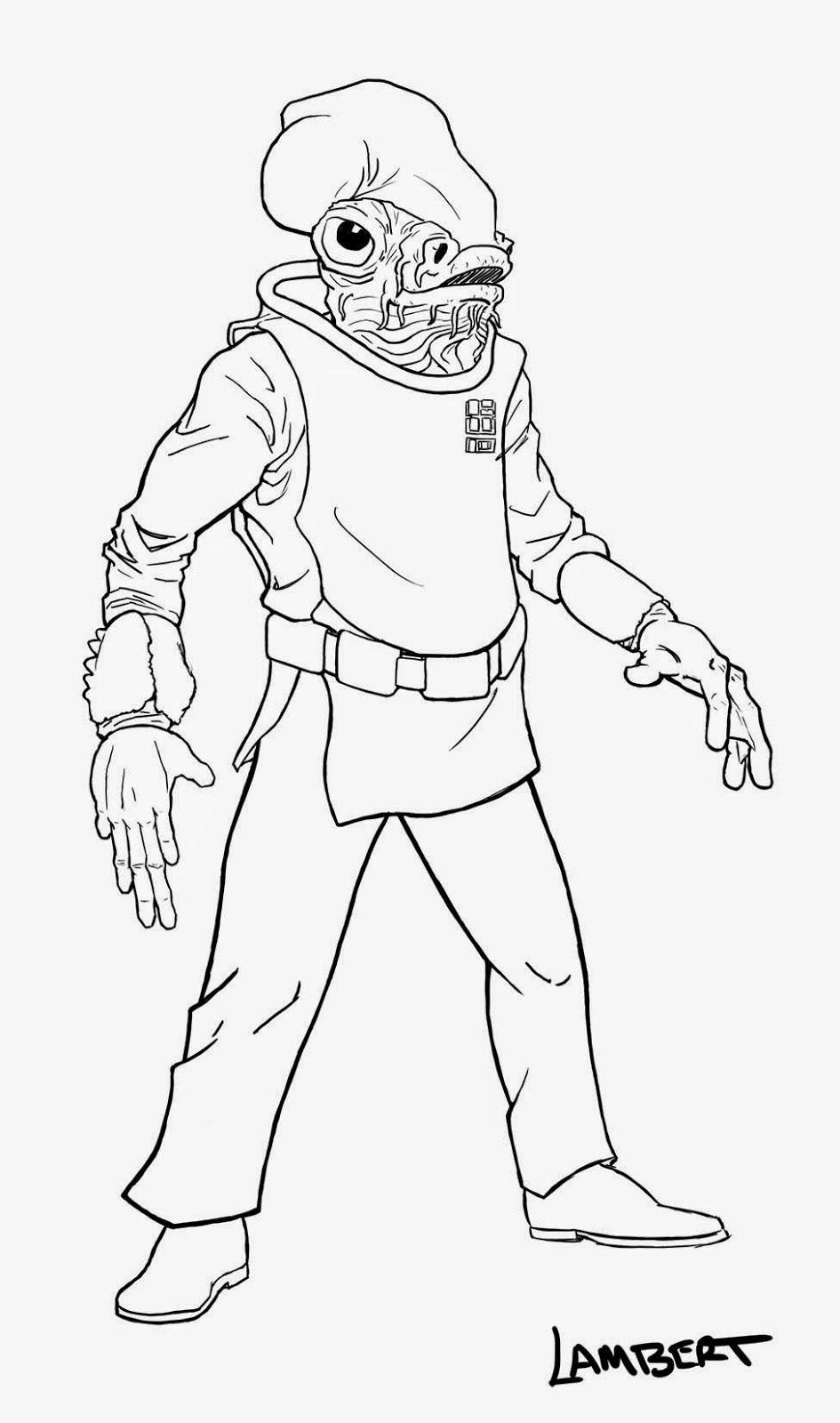 Philip Lambert Art: Admiral Ackbar - Digital Drawing