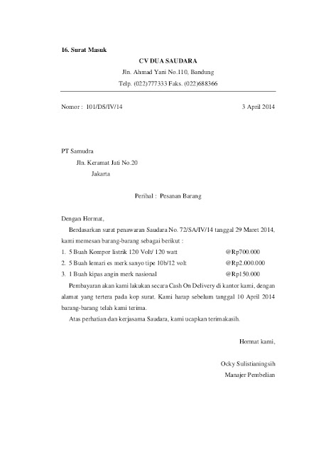 KORESPONDENSI Jenis jenis bentuk surat