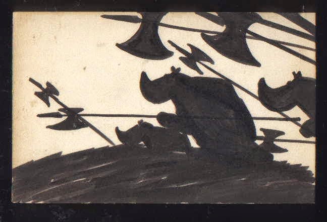 The ALEX TOTH archives: TOTH - ROBIN HOOD, Disney production art, 1973.