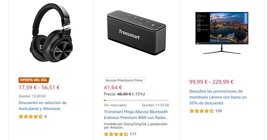 ¡Ofertas 15/10 Amazon! Dos "Ofertas del Día", dos "Ofertas Flash" y ...