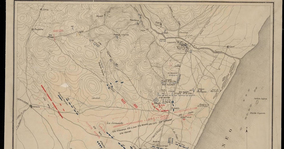 APUNTES PARA UNA HISTORIA DE PUÇOL: 1811. PLANO DE LA BATALLA DE SAGUNTO