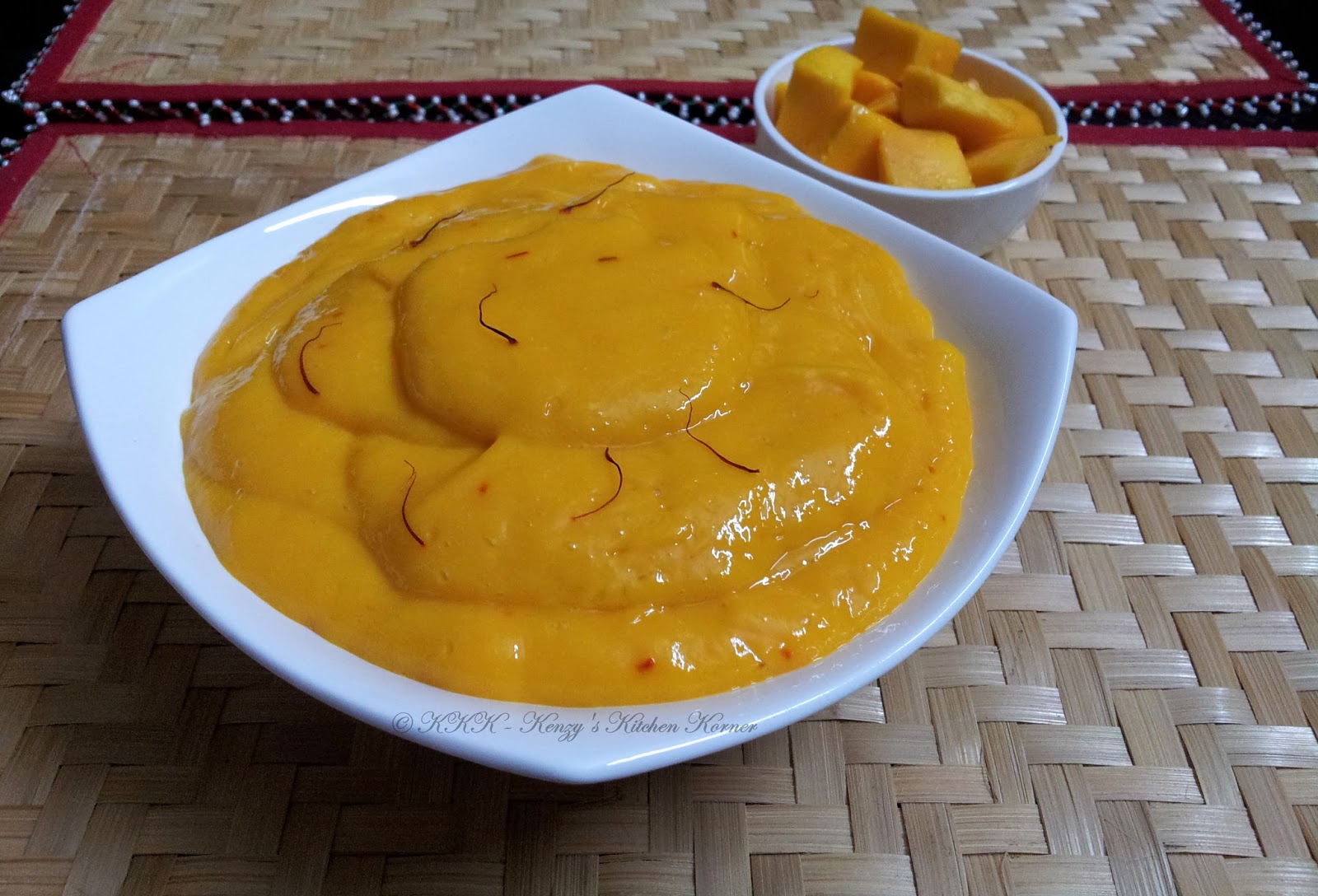 Kenzy's Kitchen Korner... : Kesari Aam Ras with Puri (Saffron-flavored ...
