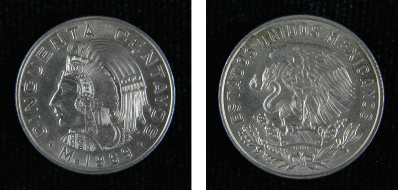 Monedas de México / Monedas Históricas: 50 Centavos “Cuauhtémoc”