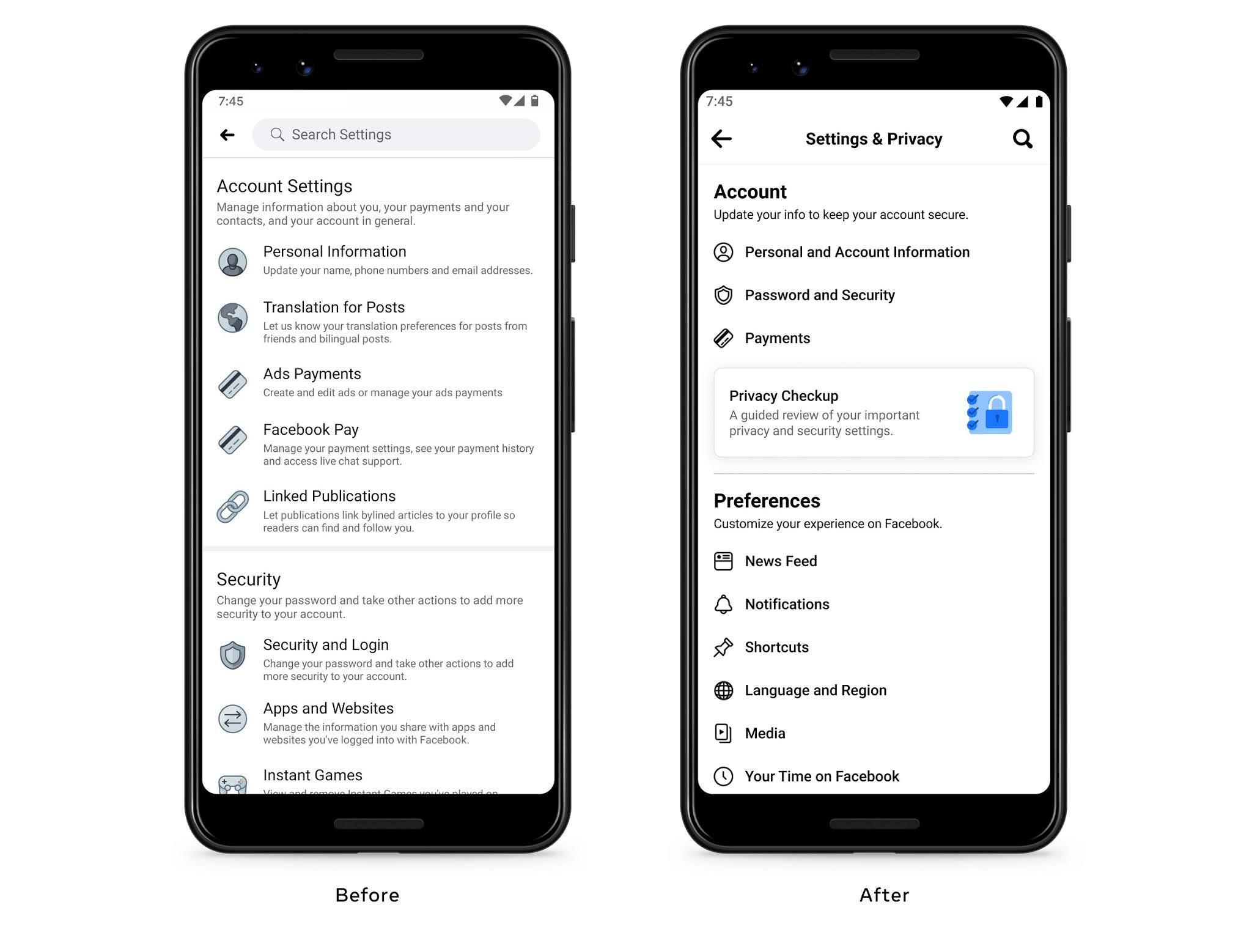 Facebook brings out a new and organized settings page / Digital ...