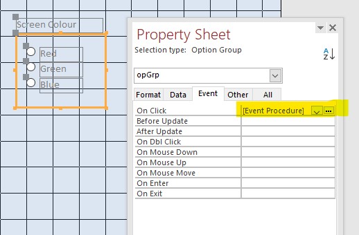 Microsoft Access Tips: Programming Access Option Groups with VBA