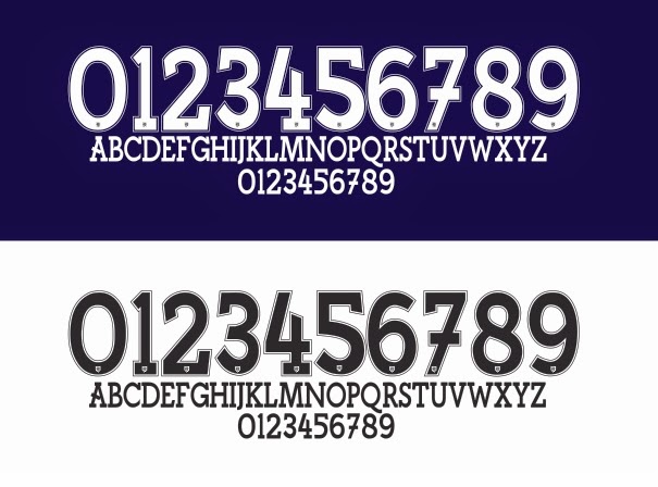 Font Number Football: Font FC Parma 2014/2015