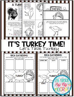 1st Grade Hip Hip Hooray!: It's Turkey Time...Let's Talk Turkey!