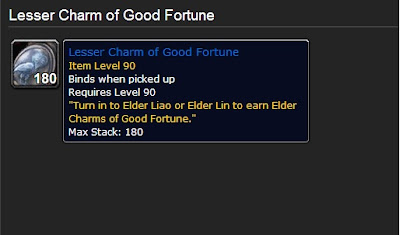 Master of World of Warcraft : Earn quick "Lesser Charms of Good Fortune ...