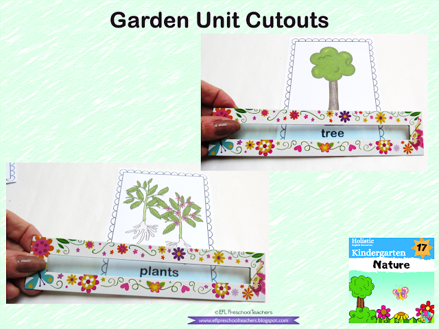 ESL/EFL Preschool Teachers: Garden Unit Small Cards for Kindergarten EFL