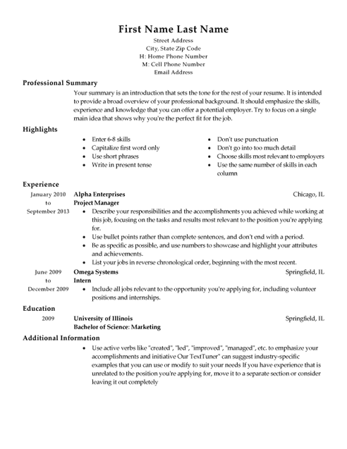 Resume Template For Older Person - Birthday Letter