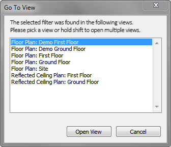 Revit Link: Revit User Interface: The Filters Dialog Box