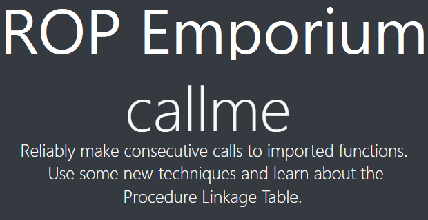 Binary Exploitation (XX): Solución Reto ROP Emporium "callme"