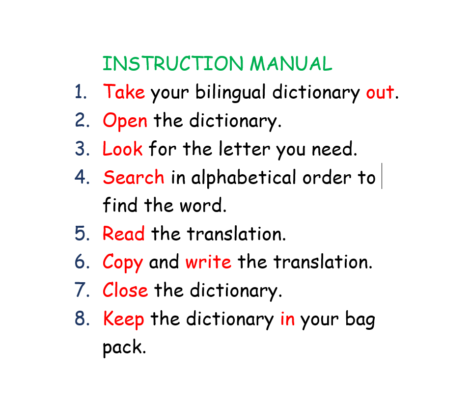 HOW TO USE A BILINGUAL DICTIONARY ~ ENGLISH CLASS. MR MARQUEZ