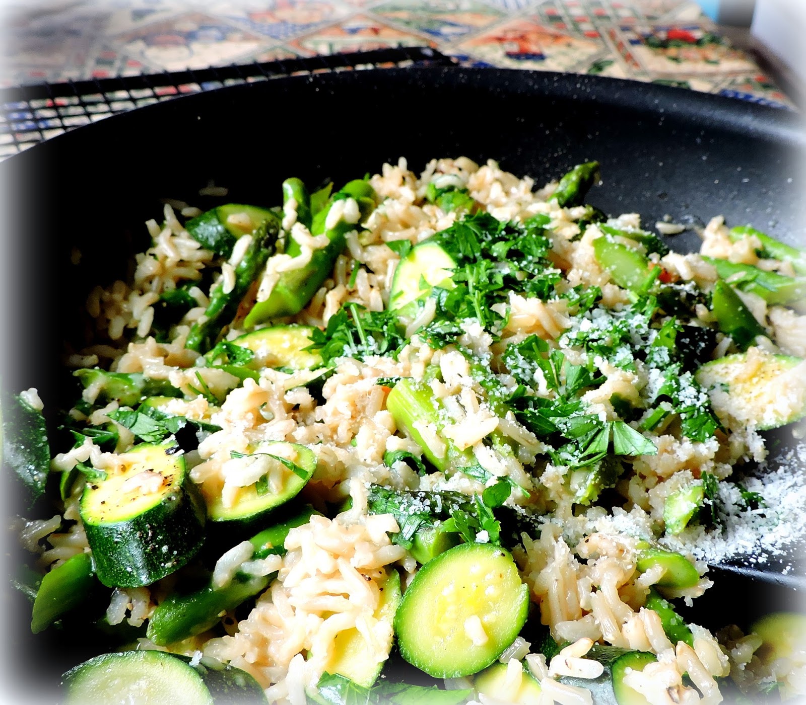 Asparagus and Courgette Rice | The English Kitchen
