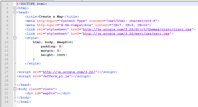 Geography 455: Web GIS: Web GIS Lab 5: ArcGIS API for JavaScript 1