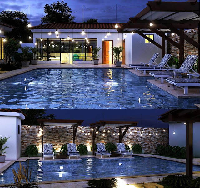 37. Swimming Pool Free Sketchup Exterior Scene