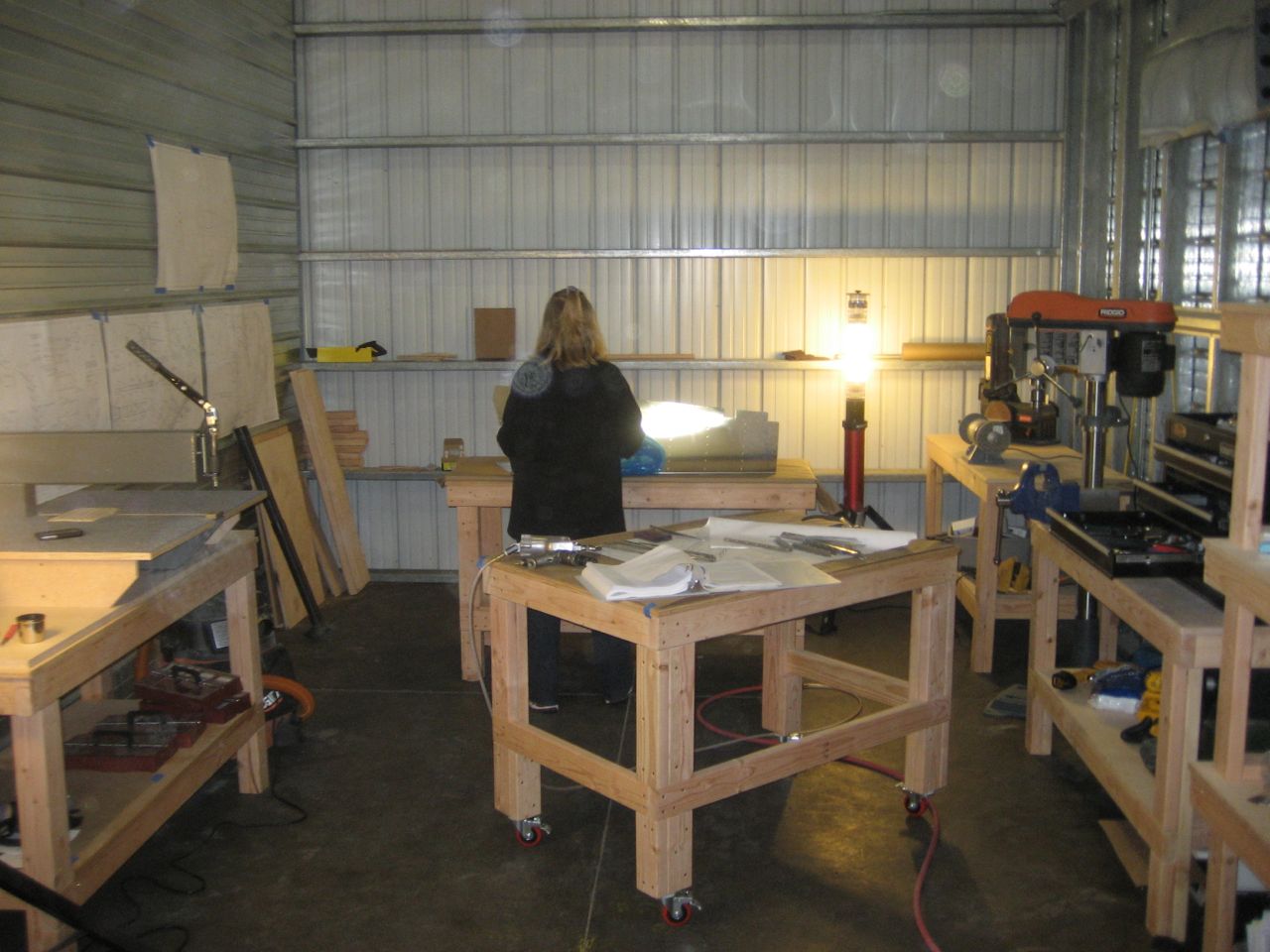 Christopher RV7 Construction: wing stands and a bending break