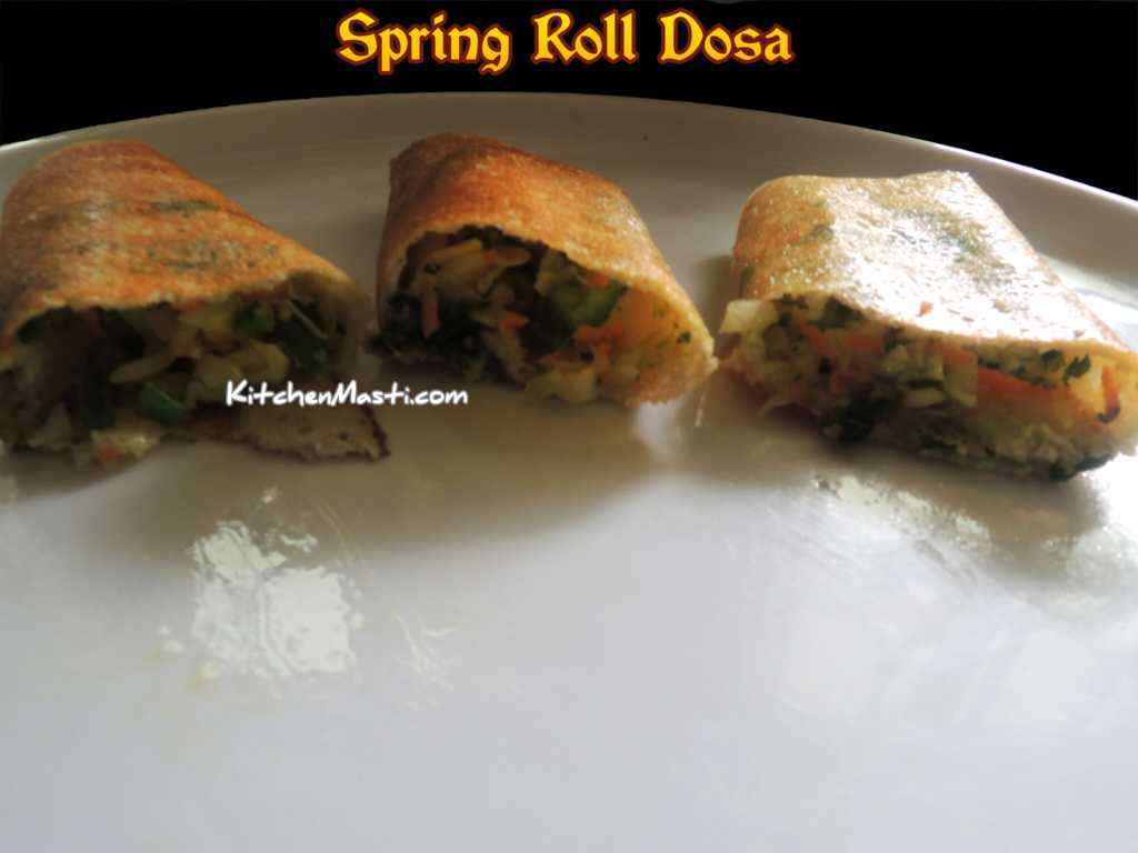 Spring Roll Dosa Recipe ( Pancake ) | Vegetarian Recipes