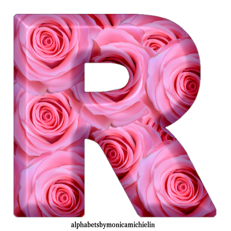 M. Michielin Alphabets: PINK ROSE ALPHABET ARIAL LETTER, NUMBERS PNG ...