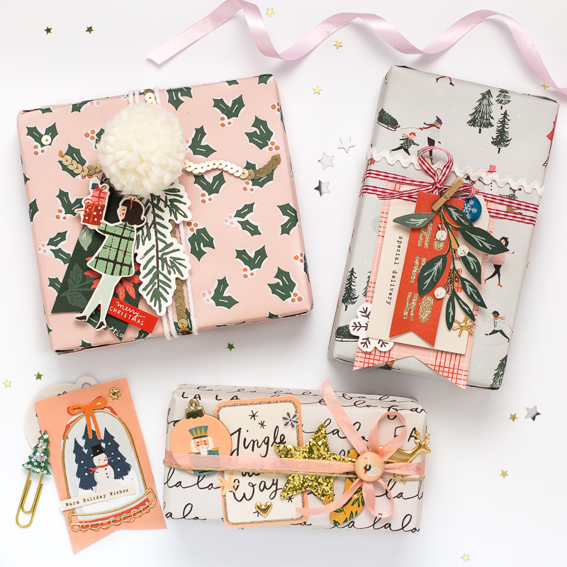 Bea Valint: Gift wrapping ideas with Merry Days collection | Crate Paper DT