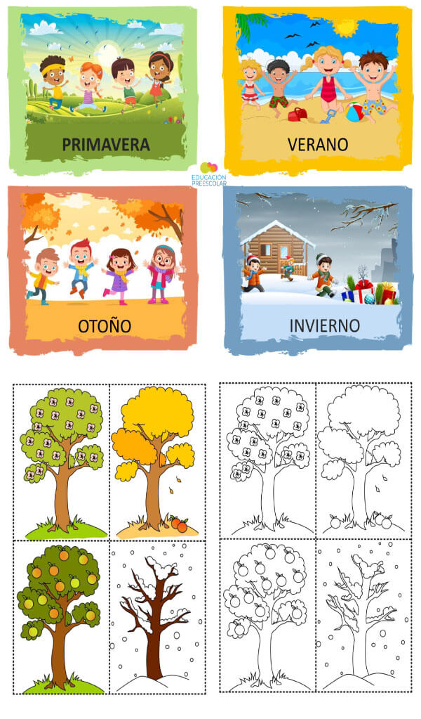 Hoja De Trabajo Del Arbol De Las Estaciones