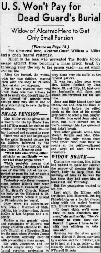 Sam Shockley Biography Alcatraz 1938 - 1948