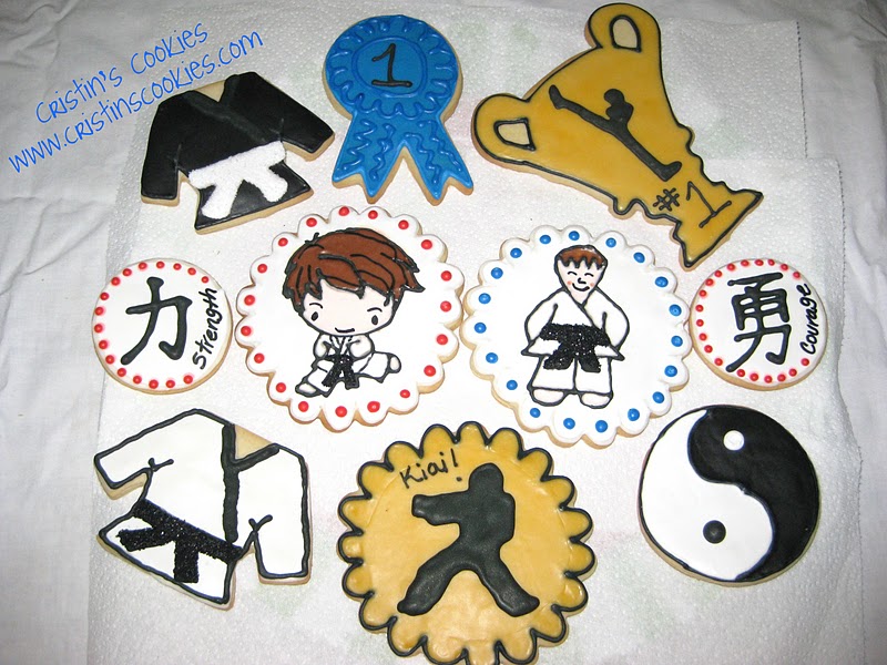 Cristin's Cookies: Karate Cookies for My Son's Black Belt Test