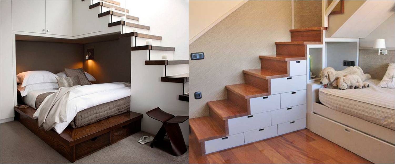 Aprovecha el espacio bajo la escalera.