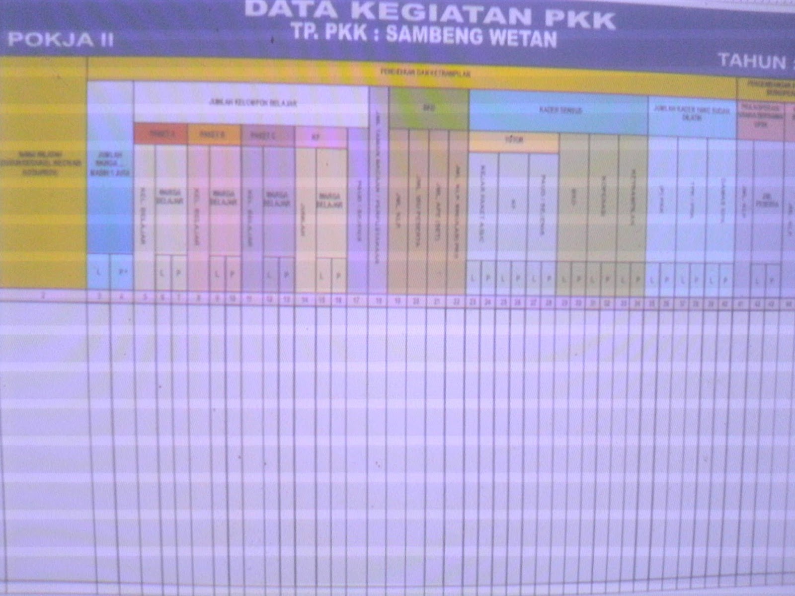 galery pendidikan: Papan Data PKK Format Terbaru