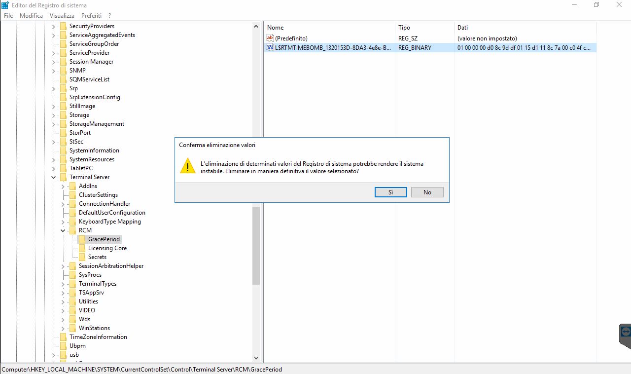 I Diario del Sistemista: RDP GracePeriod: Come Riarmare licenza Remote ... I Diario del Sistemista: RDP GracePeriod: Come Riarmare licenza Remote ...