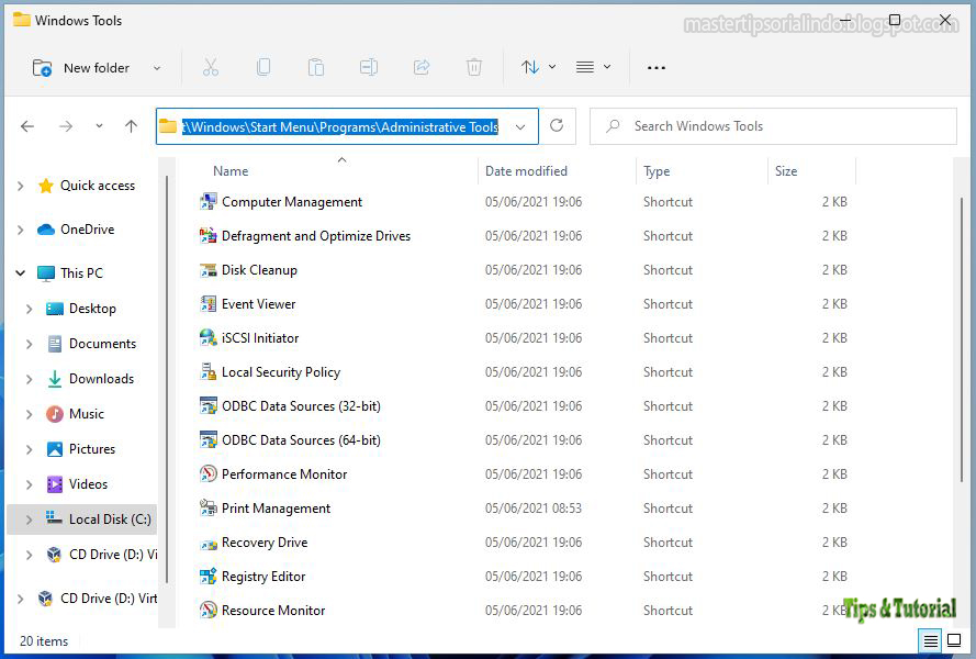 Cara Membuka Windows Tools di Windows 11 - Mastertipsorialindo