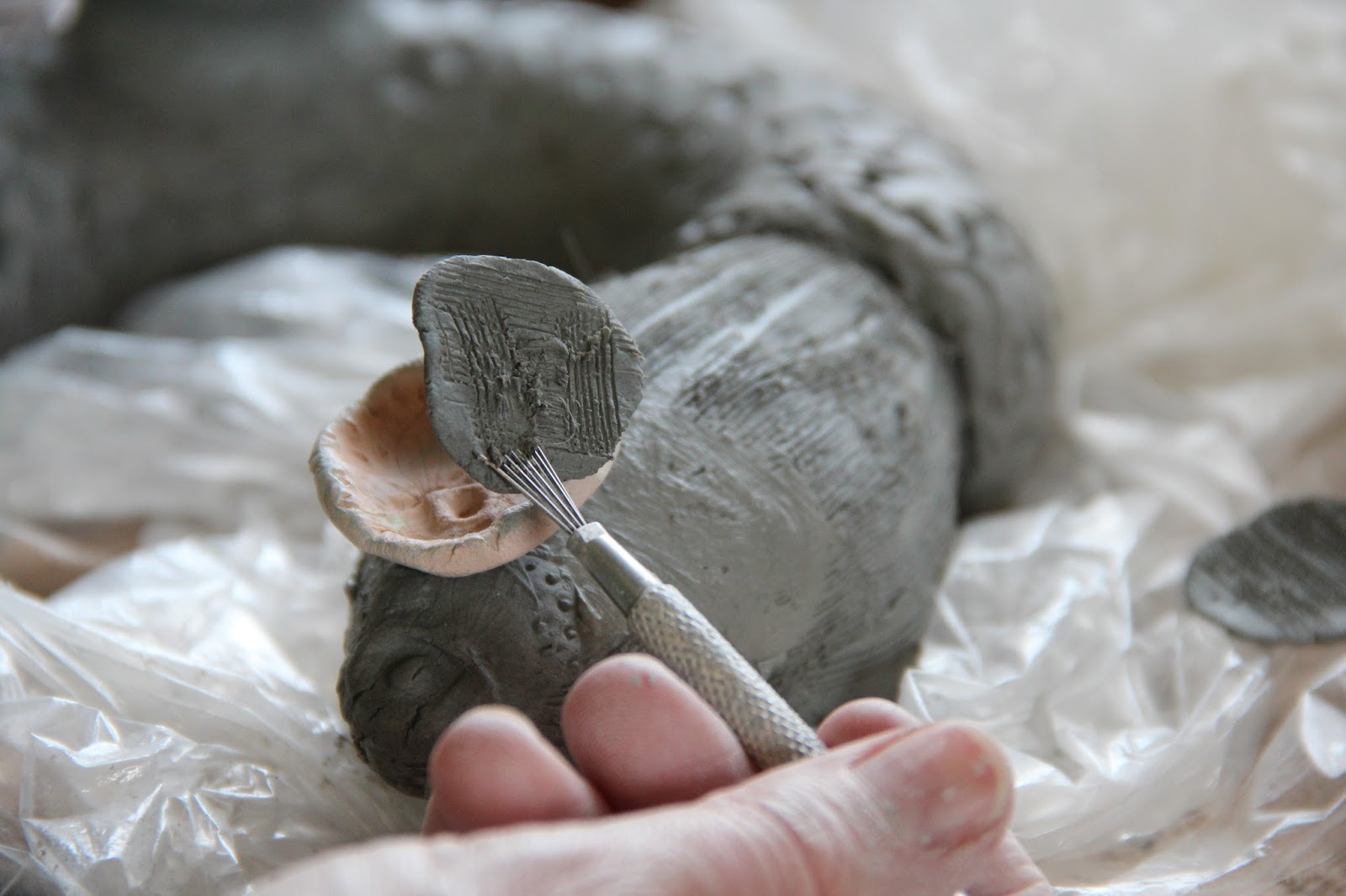 Rachel Dorn Ceramic Sculpture: Sprigs and Stamps