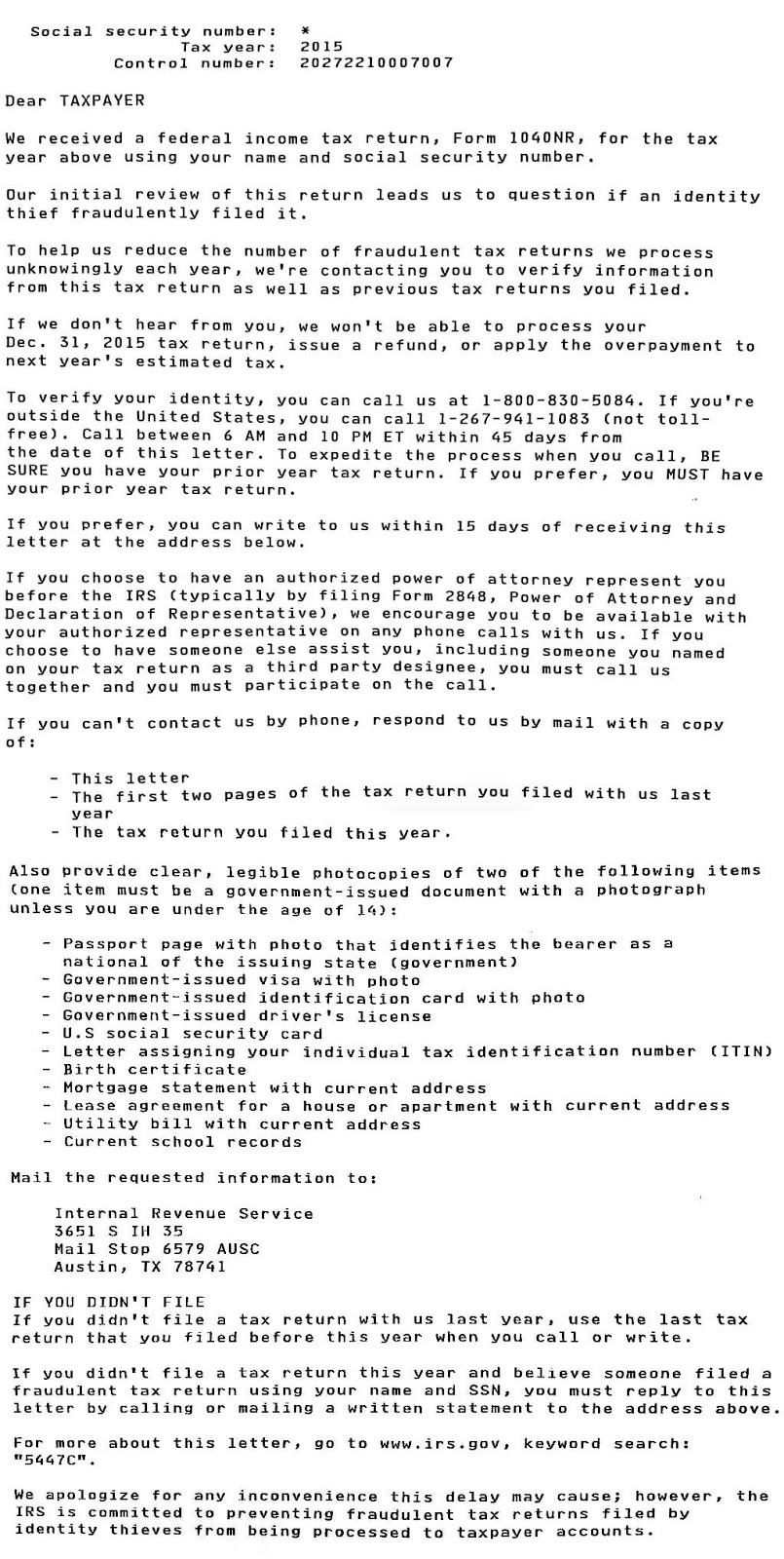 IRS的 Letter 5447C 是怎麼回事? 如何回應? - Rib的投資學習筆記