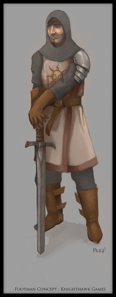Warriors in art: Footman - Knighthawk Games by Brittany Pezzillo