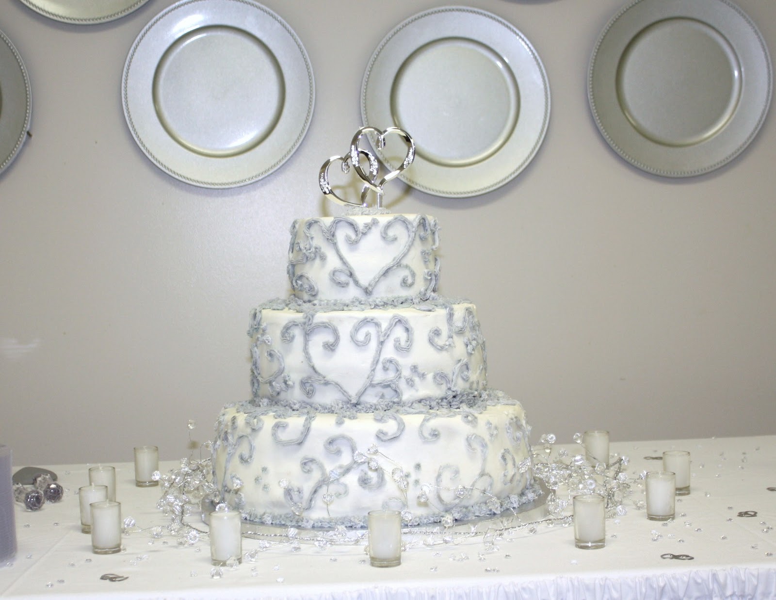 teresa's sweet boutique: Silver Scrolls 3 tier wedding cake with butter ...