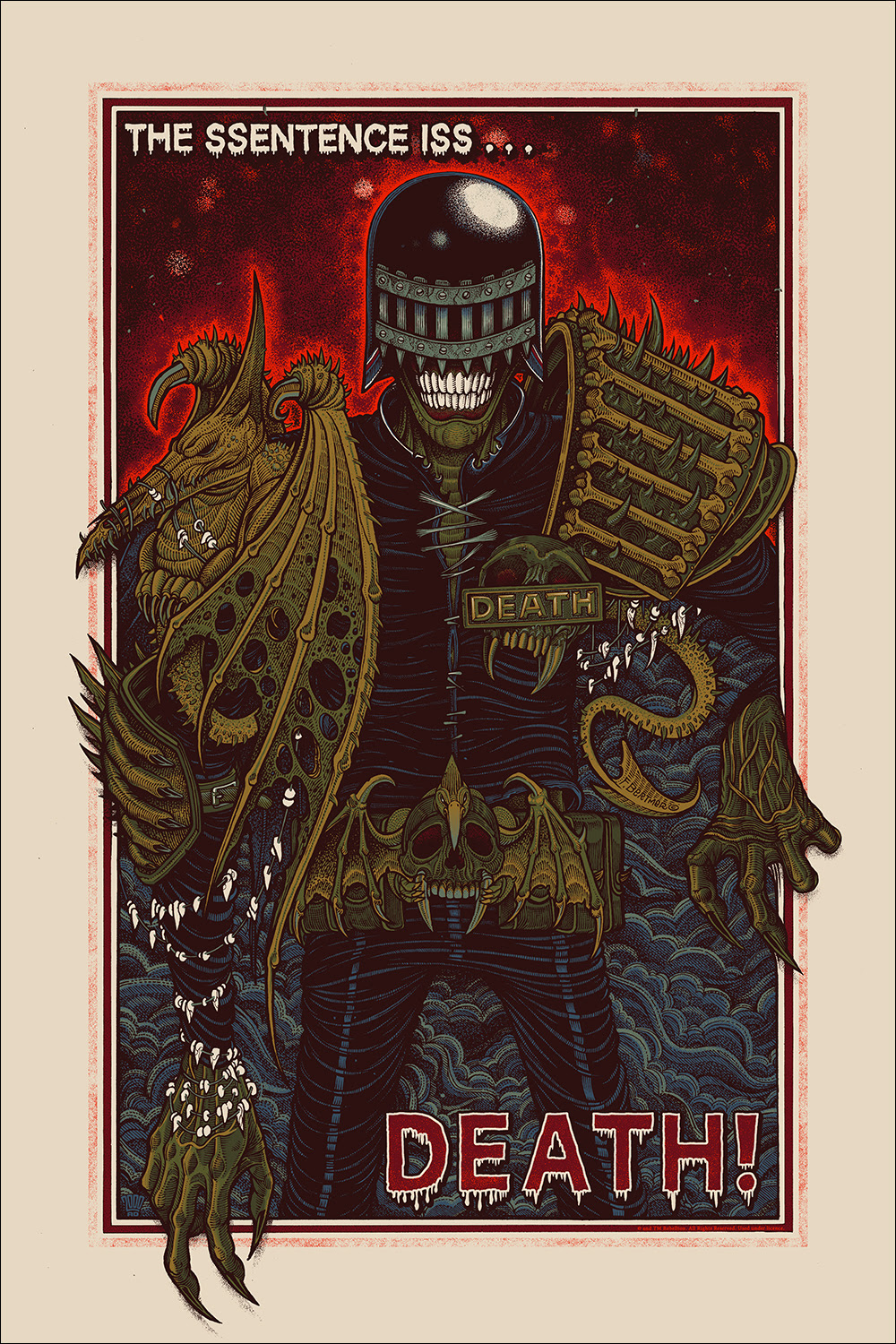 INSIDE THE ROCK POSTER FRAME BLOG: Florian Bertmer Judge Death Poster ...