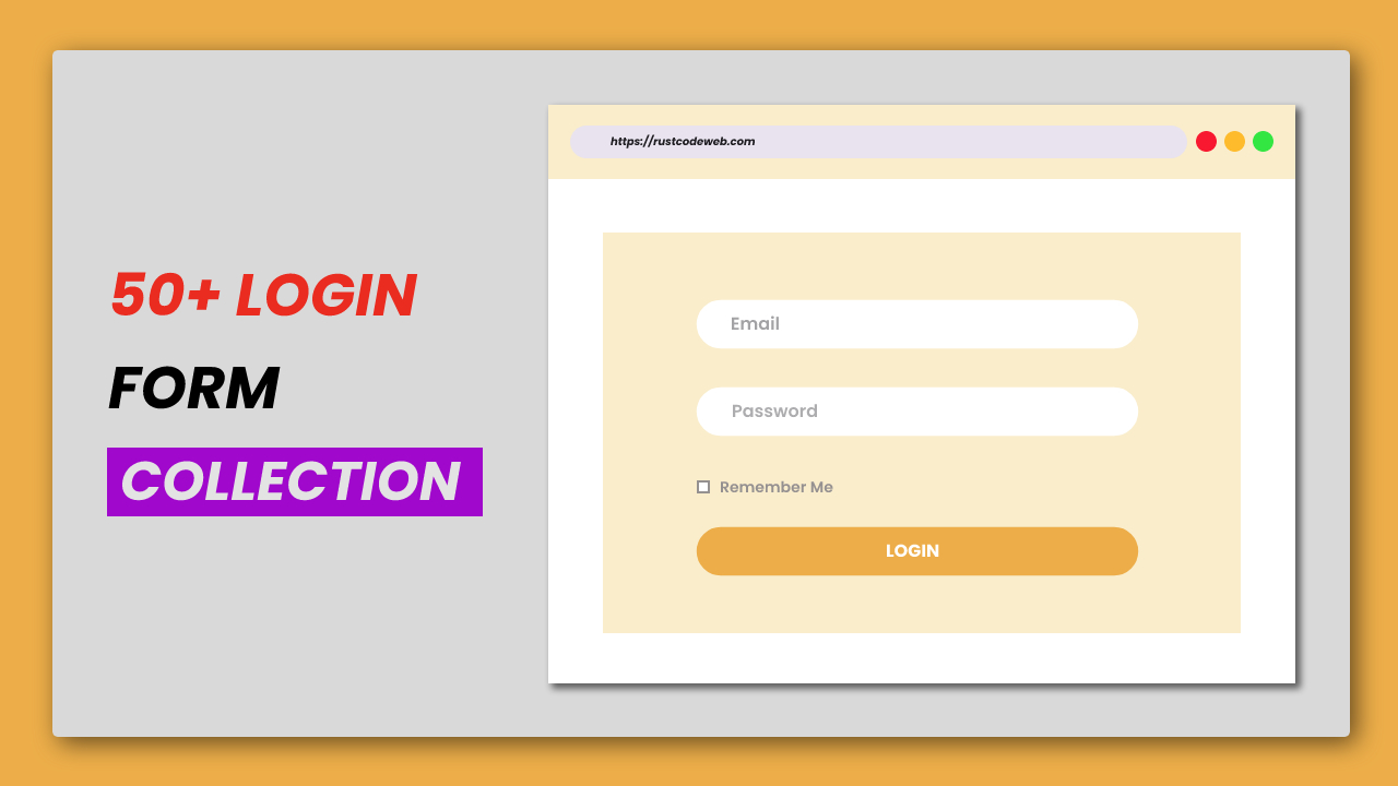 50+ Login Form Collection | RUSTCODE