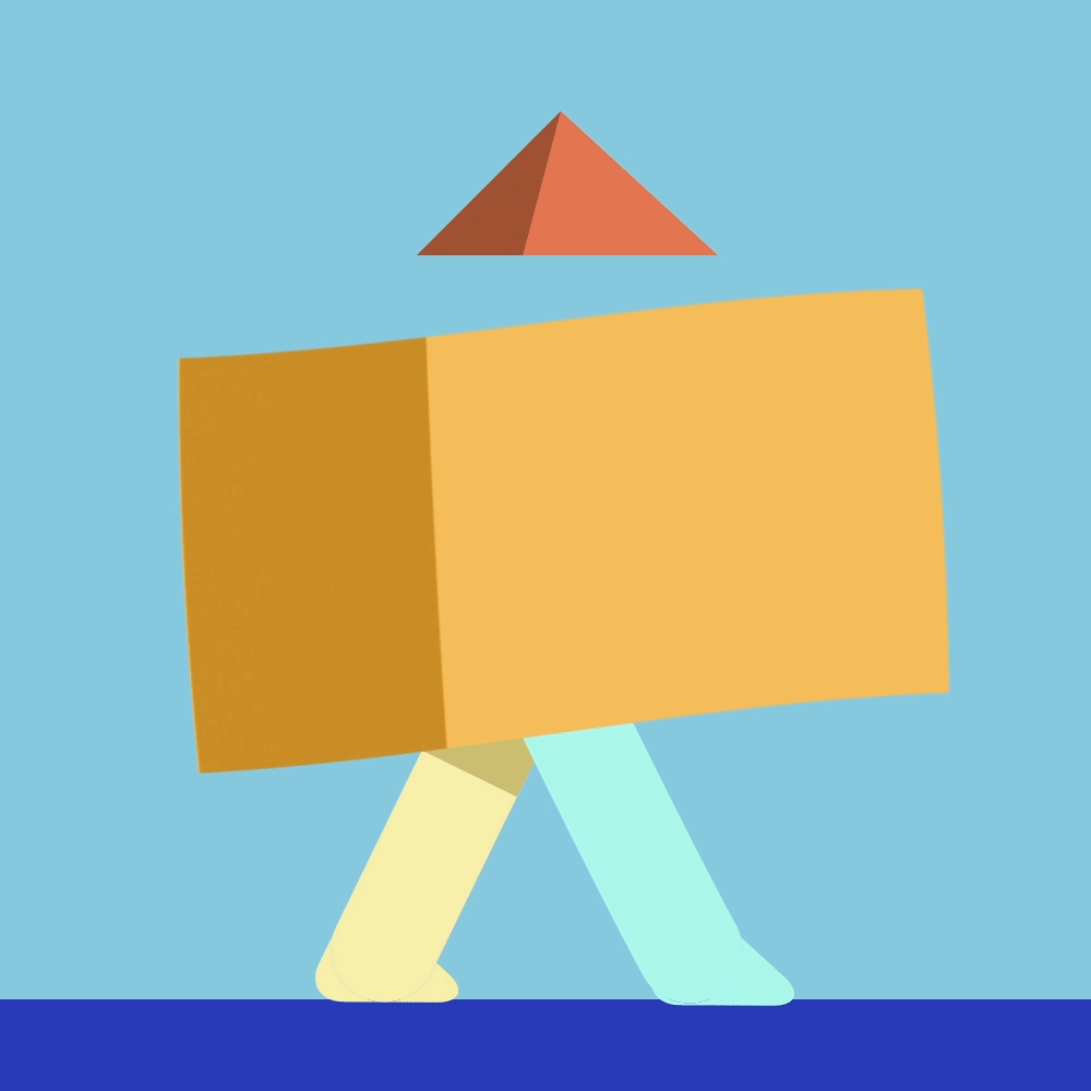 3D Cube Walking / 彈Q方塊走路動畫